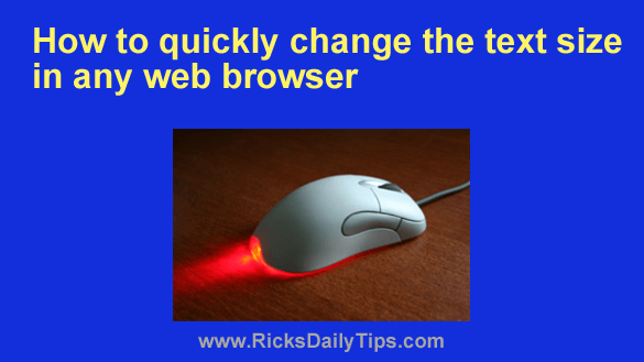How To Quickly Change The Text Size In Any Web Browser