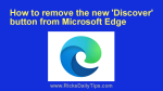 How to remove the new 'Discover' button from Microsoft Edge