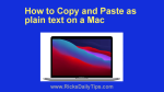 How to 'paste as plain text' on a Mac